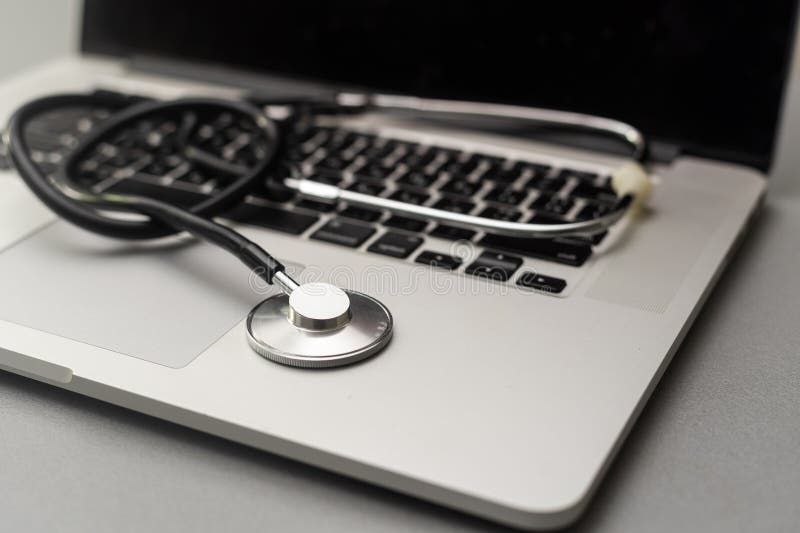 Stethoscope on a Computer Keyboard Stock Photo - Image of medicine ...