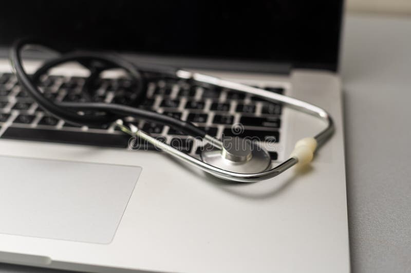 Stethoscope on a Computer Keyboard Stock Photo - Image of equipment ...