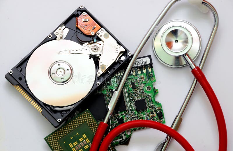 Stethoscope and Computer Parts Stock Photo - Image of nurse, care: 4169418