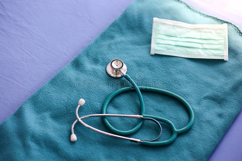 Stethoscope with Doctor Medical Equipment. Stock Image - Image of ...