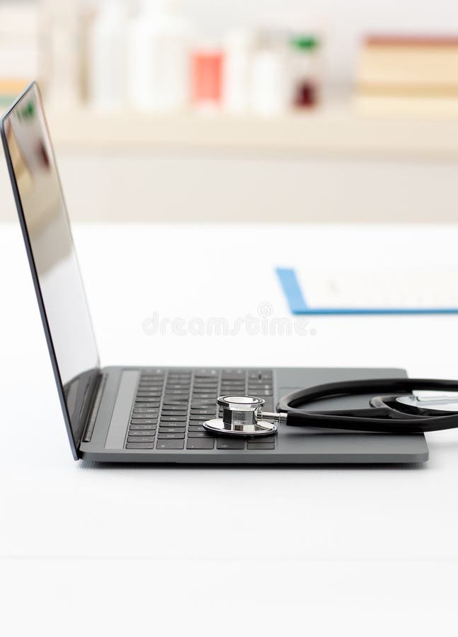 Stethoscope and Doctor S Notebook Stock Photo - Image of indoor, exam ...