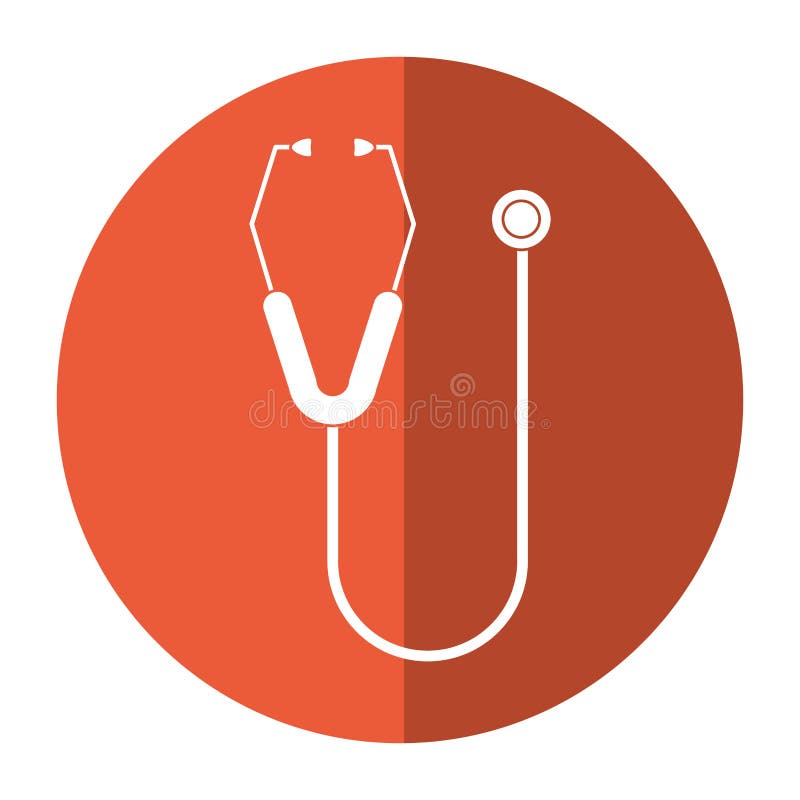 Stethoscope Equipment Medical Shadow Stock Vector - Illustration of ...