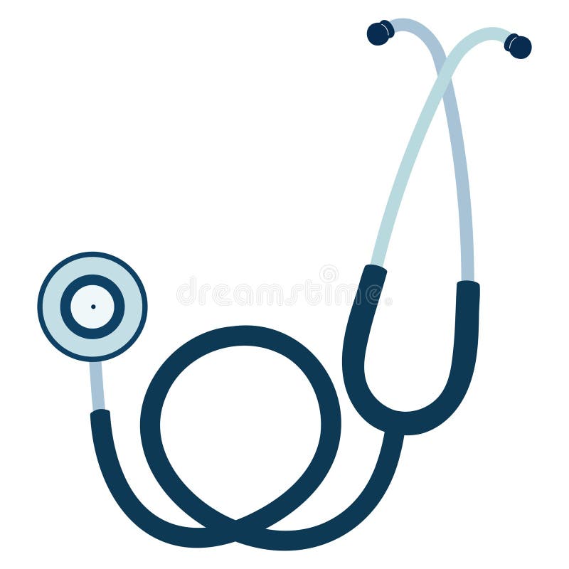 Stethoscope Flat Icon Isolated on White Stock Vector - Illustration of ...