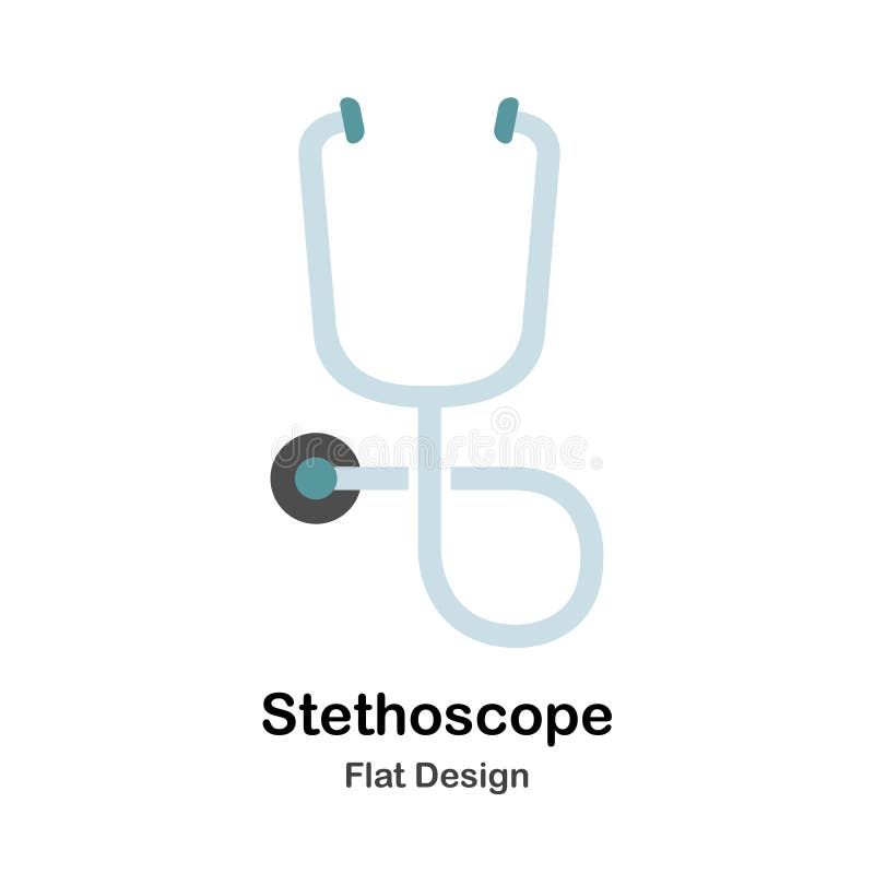Stethoscope Flat Illustration Stock Vector - Illustration of medical ...