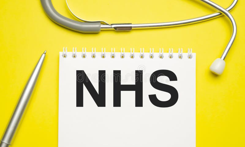 Stethoscope, Glasses and Pen with Notepad with Text NHS Stock Photo ...