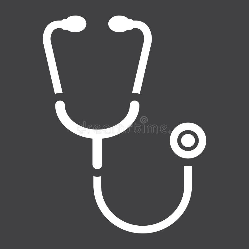 Stethoscope Glyph Icon, Medical and Doctor, Physical Examination Sign ...