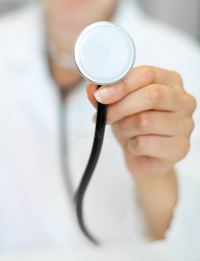 Stethoscope in a Hand of the Doctor Stock Image - Image of medical ...