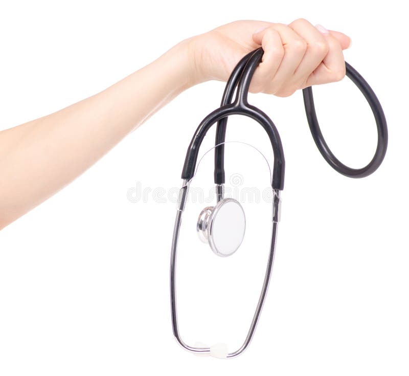 The Stethoscope in Hand Medicine Stock Image - Image of illness ...