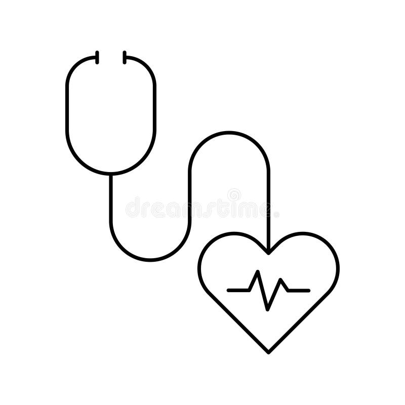 Stethoscope, Heart, Heartbeat, Heart Stethoscope Icon Stock Vector ...
