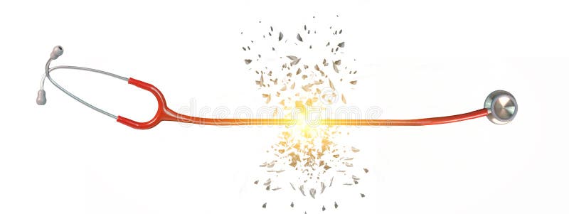 Stethoscope Red Medical Use Isolated Stock Image - Image of assistance ...