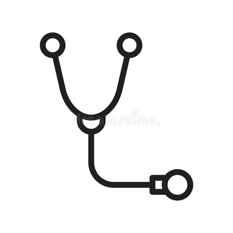 Stethoscope Icon Vector Isolated On White Background Stethoscope Sign