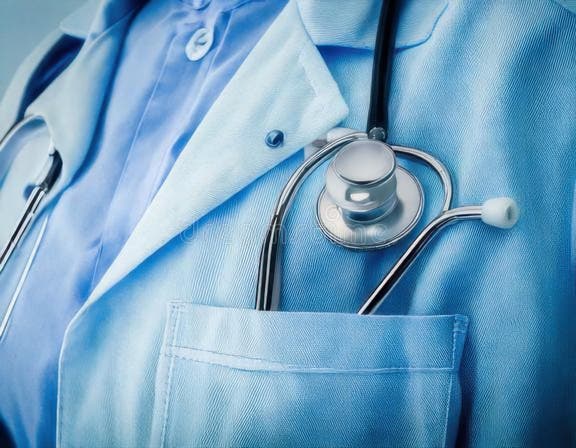 Stethoscope Inside a Medical Jacket Stock Illustration - Illustration ...