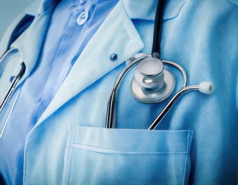 Stethoscope Inside a Medical Jacket Stock Illustration - Illustration ...