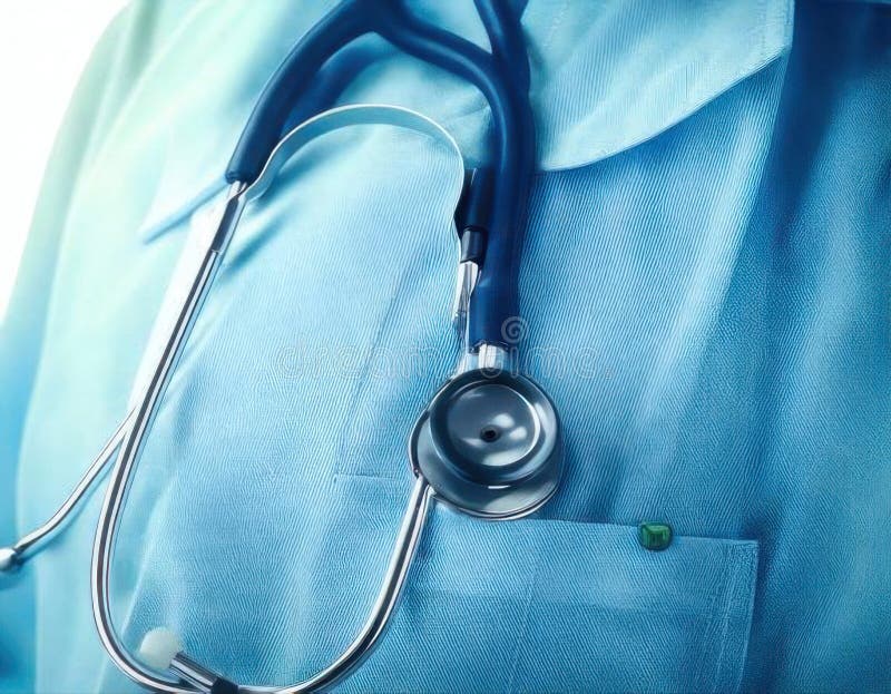 Stethoscope Inside a Medical Jacket Stock Illustration - Illustration ...