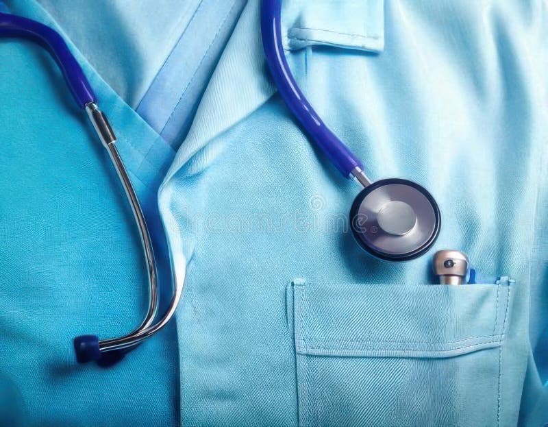 Stethoscope Inside a Medical Jacket Stock Illustration - Illustration ...