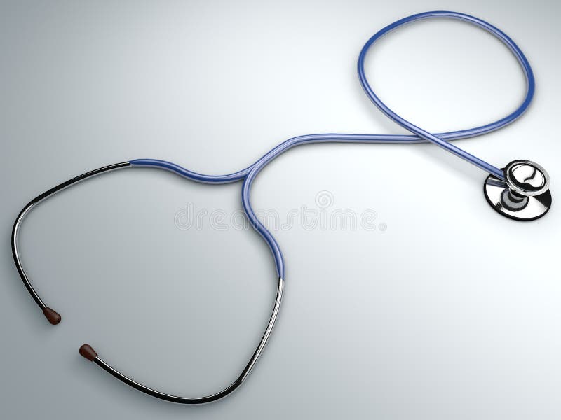 Stethoscope, Instrument Cardiac Auscultation Stock Illustration ...