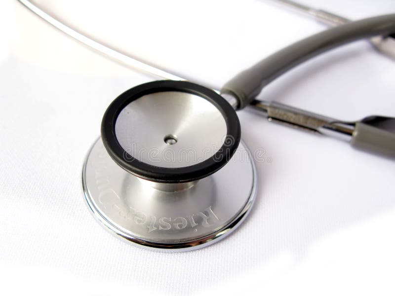 White Stethoscope on a Medical Book Stock Photo - Image of data ...