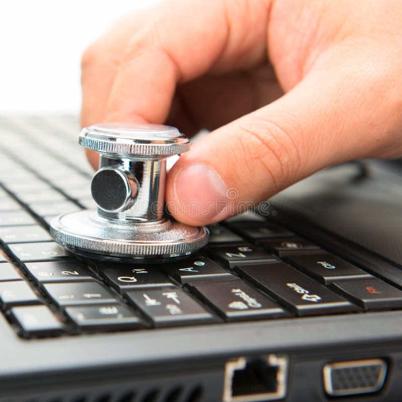 Stethoscope and laptop stock image. Image of equipment - 25890693