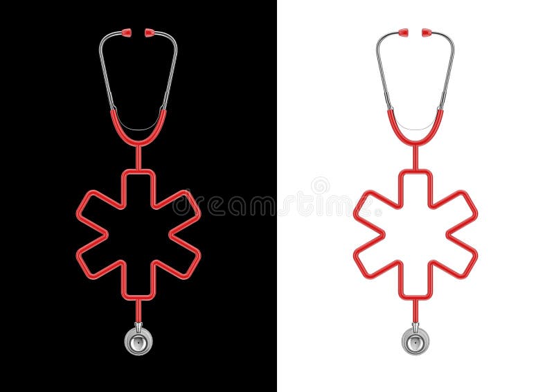 Stethoscope life cross stock illustration. Illustration of clinic ...