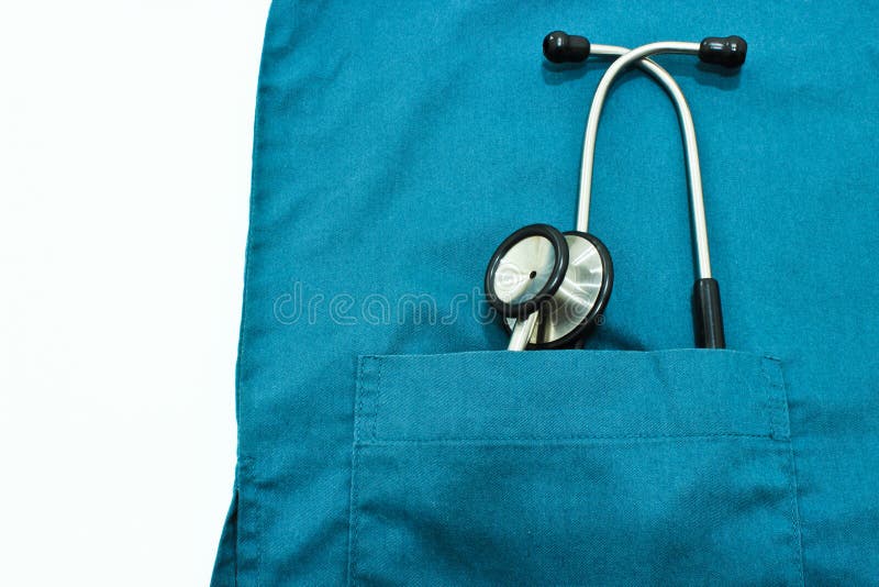 Stethoscope in Medical Doctor Suit Pocket Stock Photo - Image of hear ...