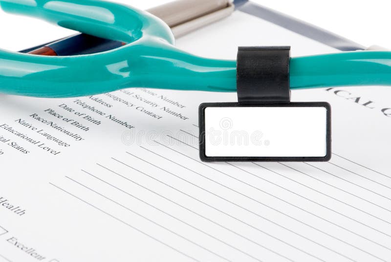 Stethoscope on Medical Document Stock Photo - Image of equipment ...