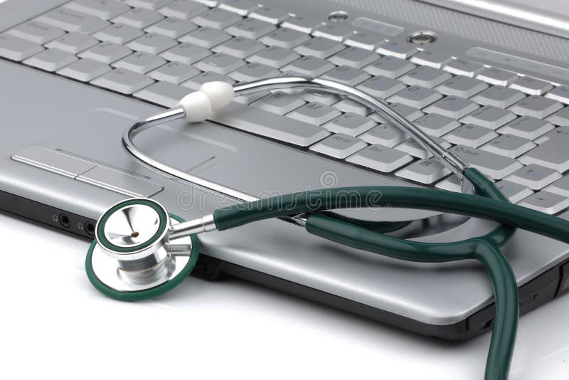 Stethoscope Next To a Laptop Signifying the Relationship of Information ...