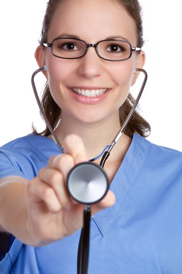 Beautiful Young Nurse stock image. Image of stethoscope - 3680365