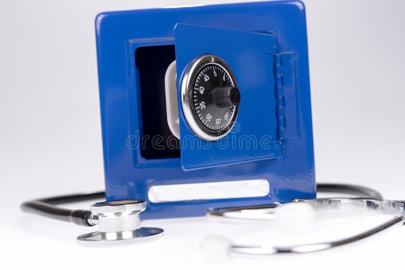 Blue safe close with a key stock image. Image of identity - 179056749