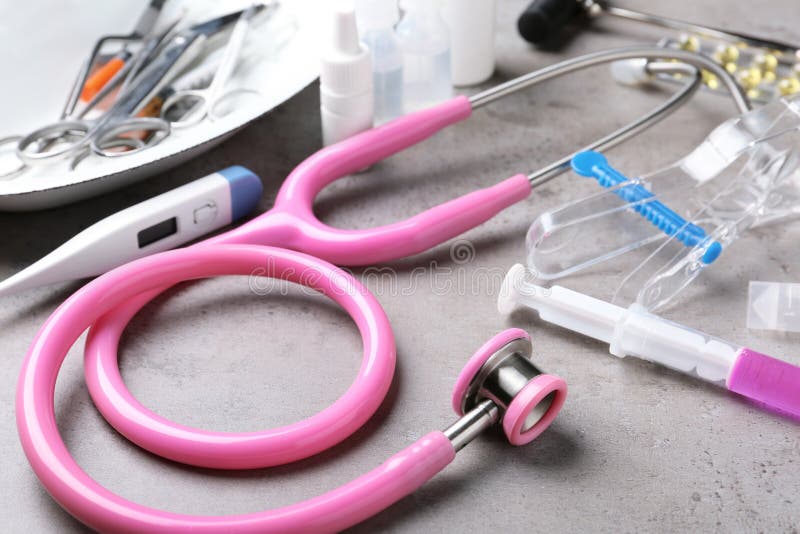 Stethoscope and Other Medical Objects Stock Image - Image of instrument ...