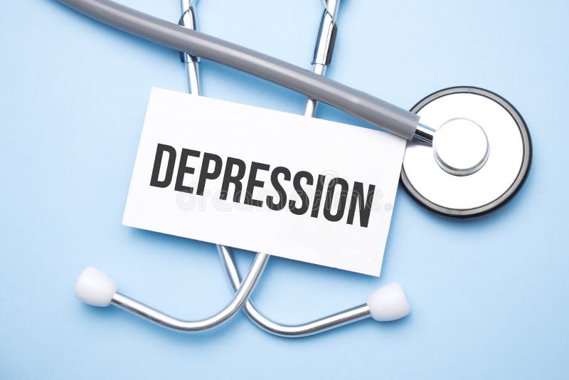 Stethoscope, Paper with Depression Text on the Medical Table Stock ...