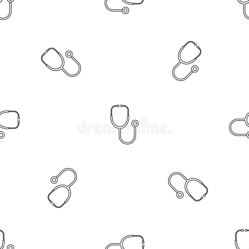 Stethoscope Pattern Seamless Vector Stock Vector - Illustration of ...