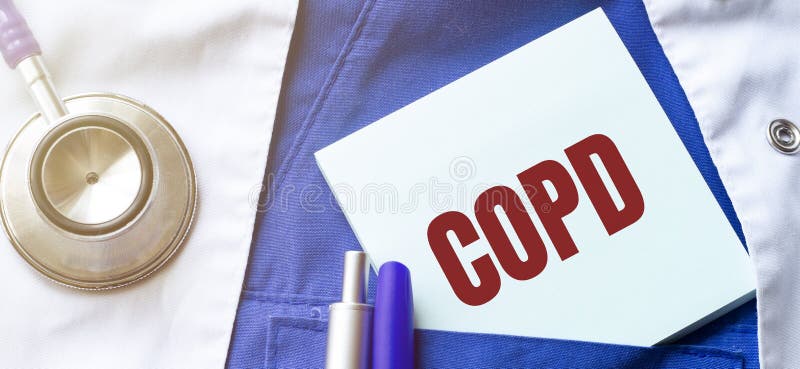 Stethoscope, Pens and Note with Text COPD on the Doctor Uniform Stock ...