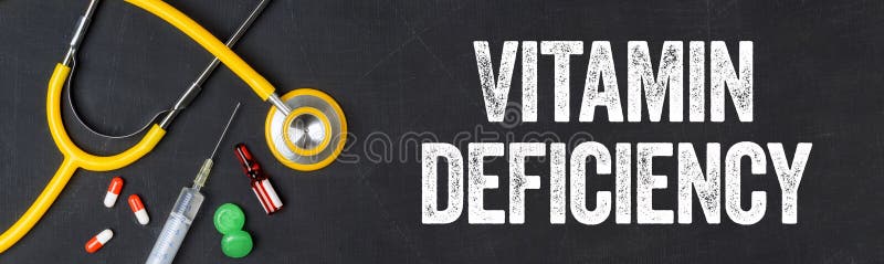 Stethoscope and Pharmaceuticals on a Blackboard - Vitamin Deficiency ...