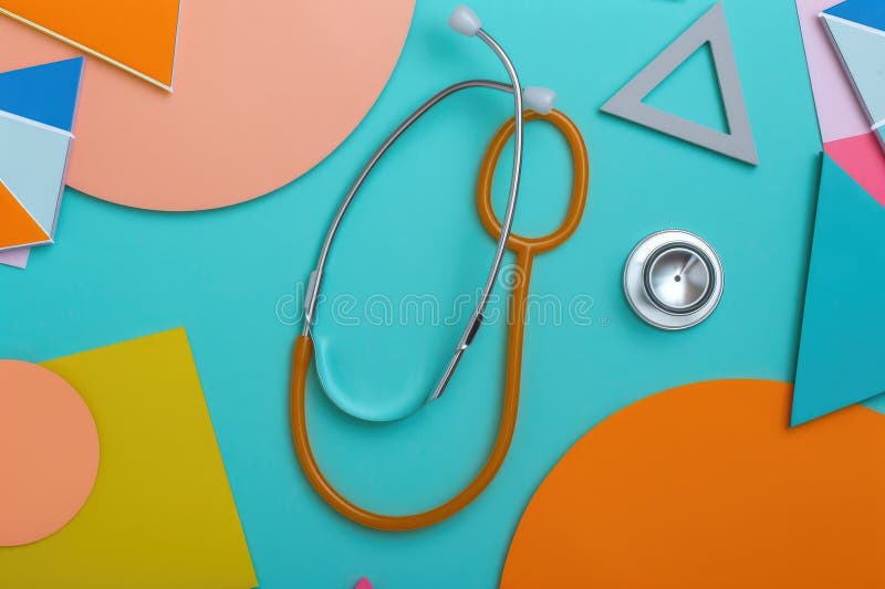 Stethoscope Placed on Shape Chart with Triangles Rectangles Pentagons ...