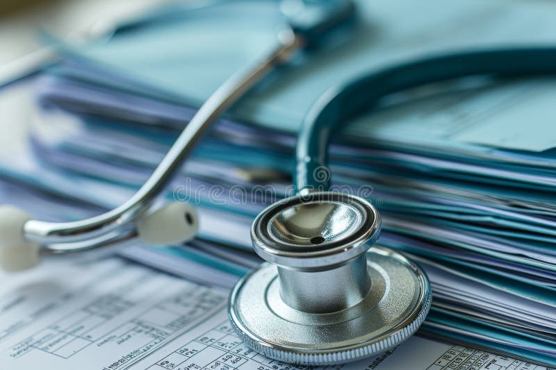 A Stethoscope is Placed on a Stack of Paperwork, Symbolizing the ...