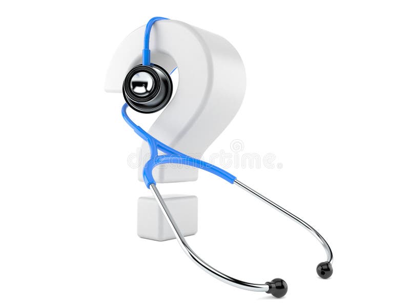 Stethoscope with Question Mark Stock Illustration - Illustration of ...