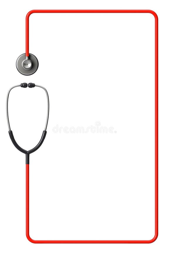 Stethoscope in Red As Frame Stock Photo - Image of border, heart: 29116440