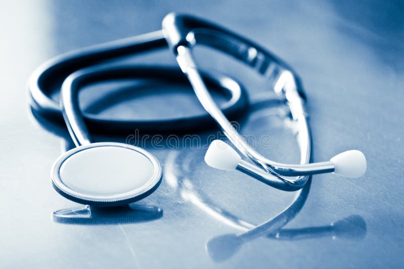 Stethoscope with Reflection Stock Image - Image of care, equipment ...