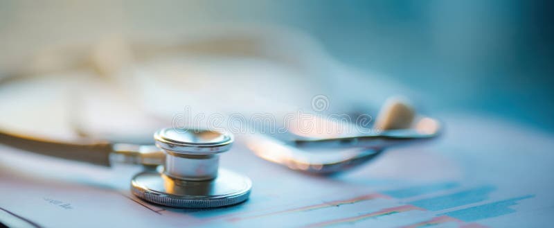 The Stethoscope Resting on a Medical Report with Health Statistics ...