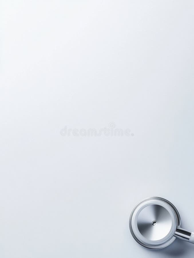 Stethoscope Resting on a Smooth White Surface in a Clinical Setting ...