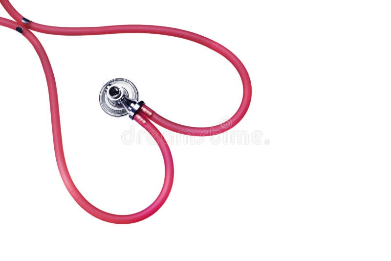 Stethoscope in the Shape of a Heart Stock Photo - Image of therapy ...