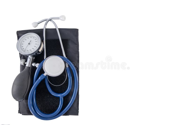 Stethoscope And Sphygmomanometer Isolated On White Background Stock ...