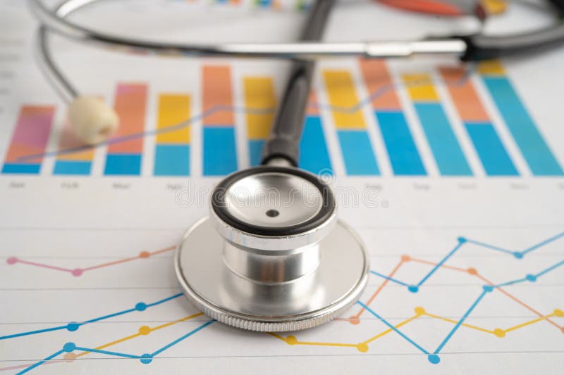 Stethoscope on Spreadsheet and Graph Paper Stock Image - Image of ...