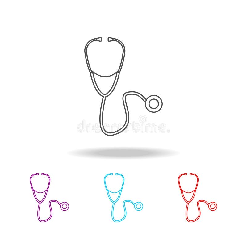 Stethoscope or Steth Linel Icon. Elements of Medical Tools in Multi ...