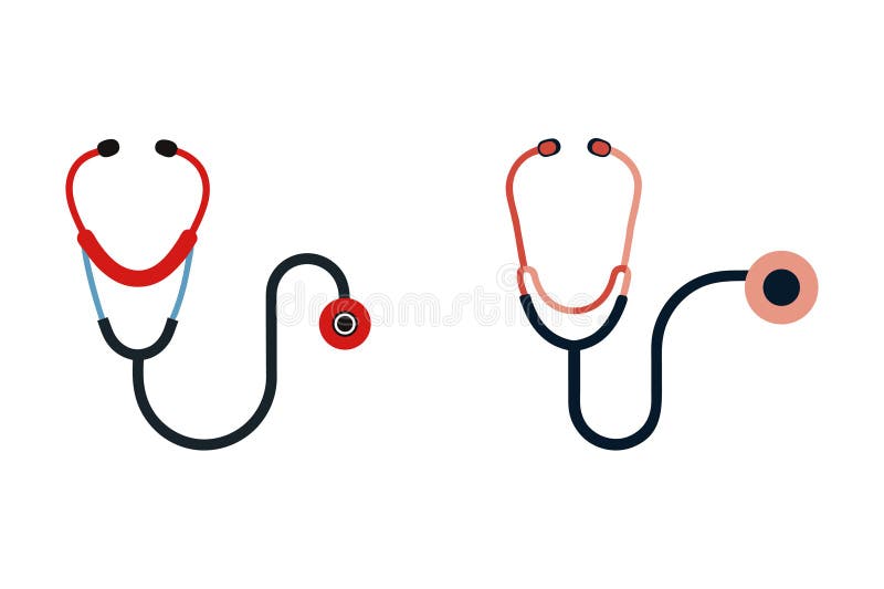 Stethoscope Vector Art Illustration Icon Set Stock Illustration ...