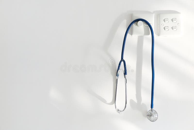 Stethoscope on the wall stock image. Image of beat, equipment - 56519115