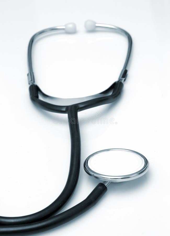 Stethoscope on White stock image. Image of prescription - 2550833