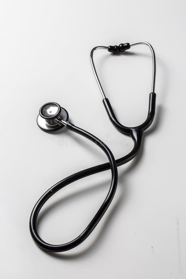 Stethoscope on White Background Stock Image - Image of treatment, pulse ...