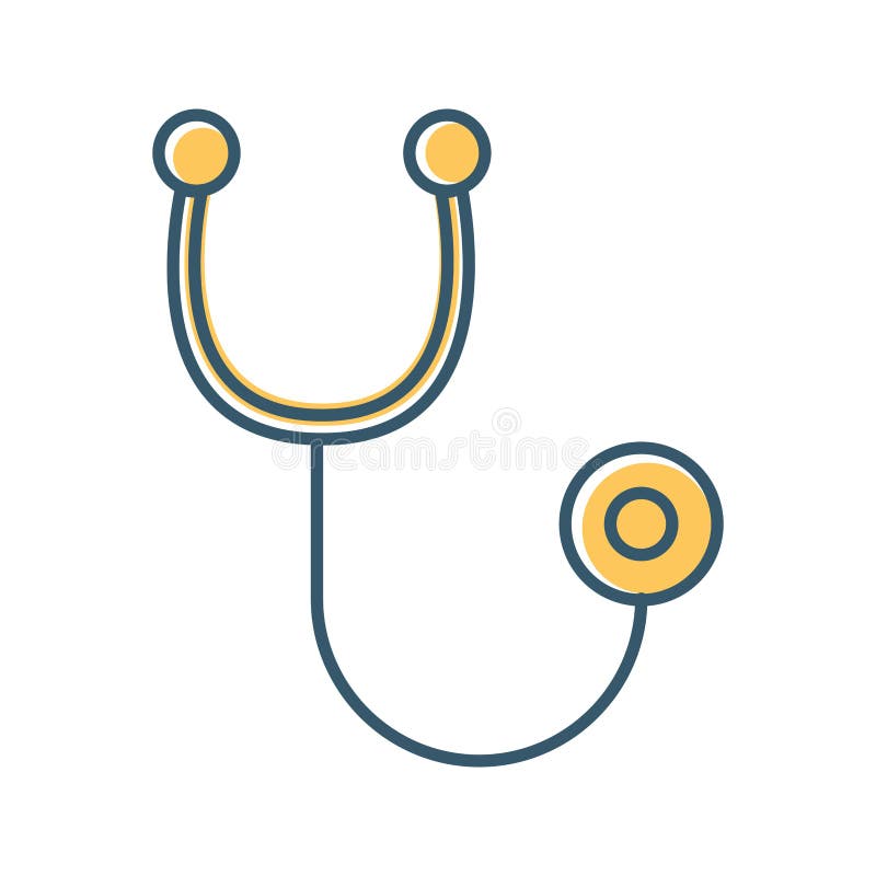 Stethoscope with a Yellow Color Stock Vector - Illustration of ...