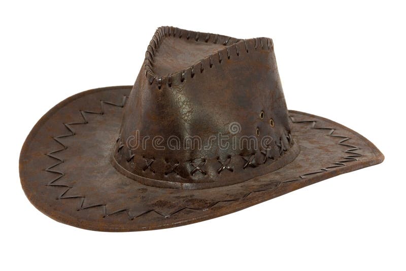 Cow Hide Cowboy Boots and Black Hat with Conchos. Stock Image - Image ...